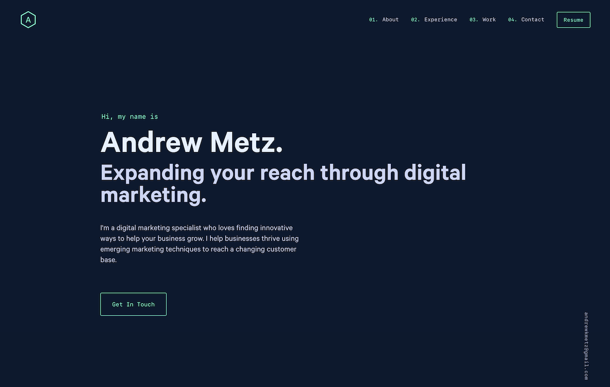 Andrew Metz | Digital Marketing